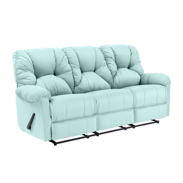 Recliner Chair American Polo, Triple, Velvet, Light Turquoise, In House