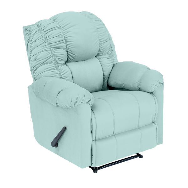 Recliner Chair NZ100, Rocking & Rotating, Velvet, Light Turquoise, In House