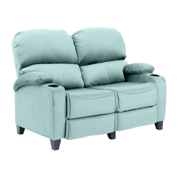 Cinematic Recliner Chair NZ70, Double, Velvet, Light Turquoise, In House